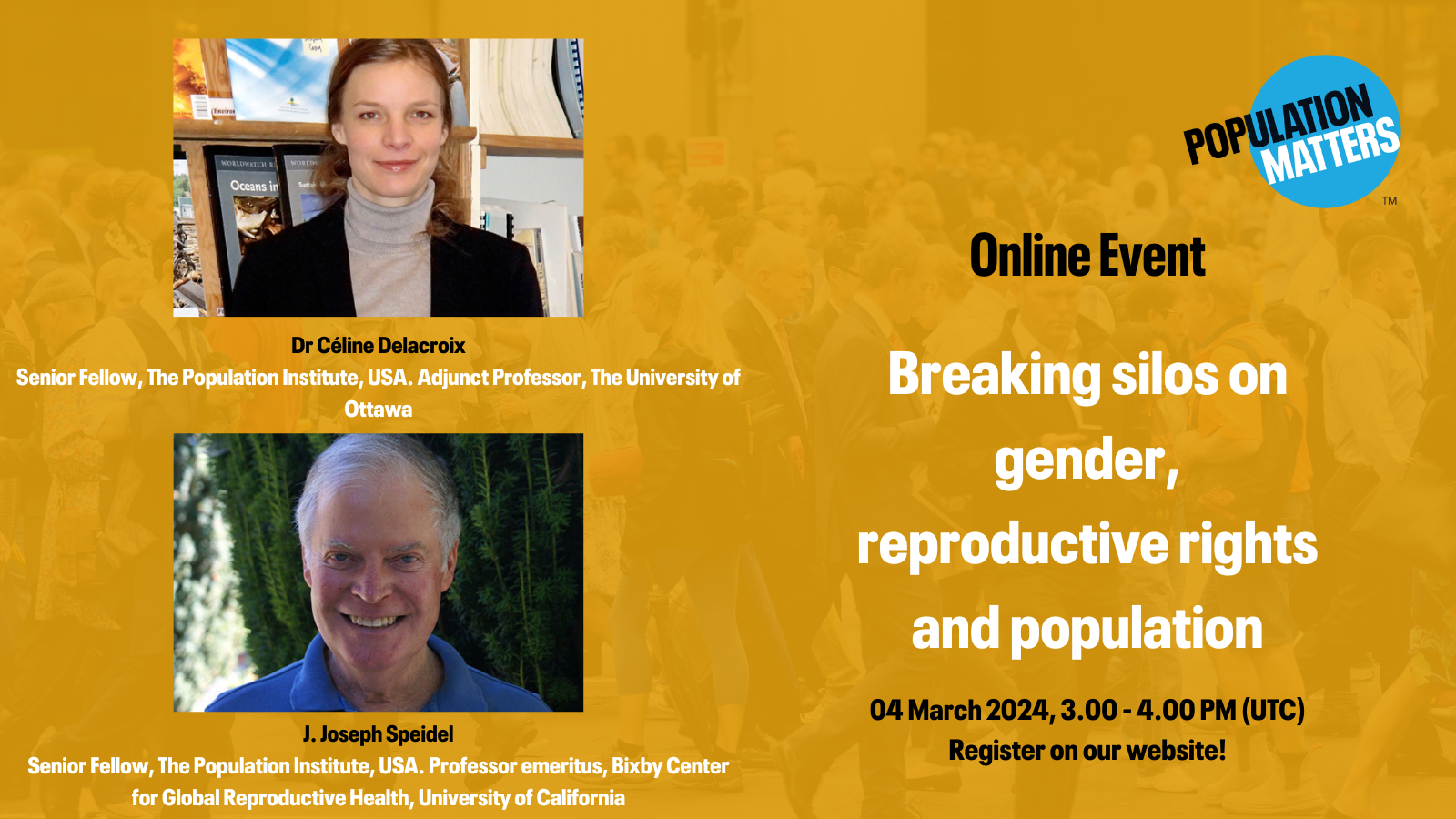 Breaking silos - Population Matters